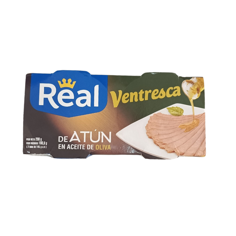 Atún Claro en Aceite de Oliva REAL VENTRESCA, DuoPack (2x145g) - Mercadomi
