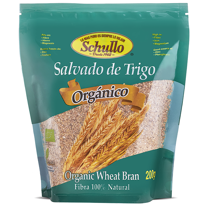 Salvado de Trigo Orgánico SCHULLO, 200g - Mercadomi
