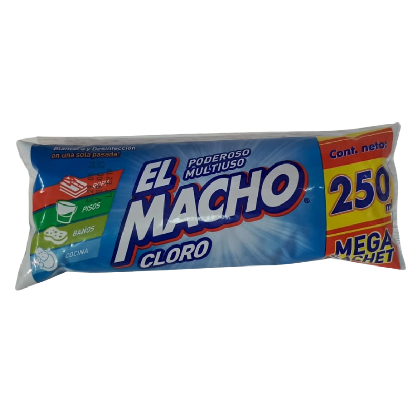 CLORO SACHET MACHO 250ML - Mercadomi