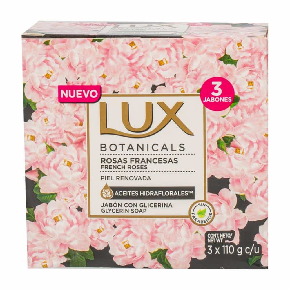 LUX JABON ROSAS FRANCESAS 24X3X110G - Mercadomi