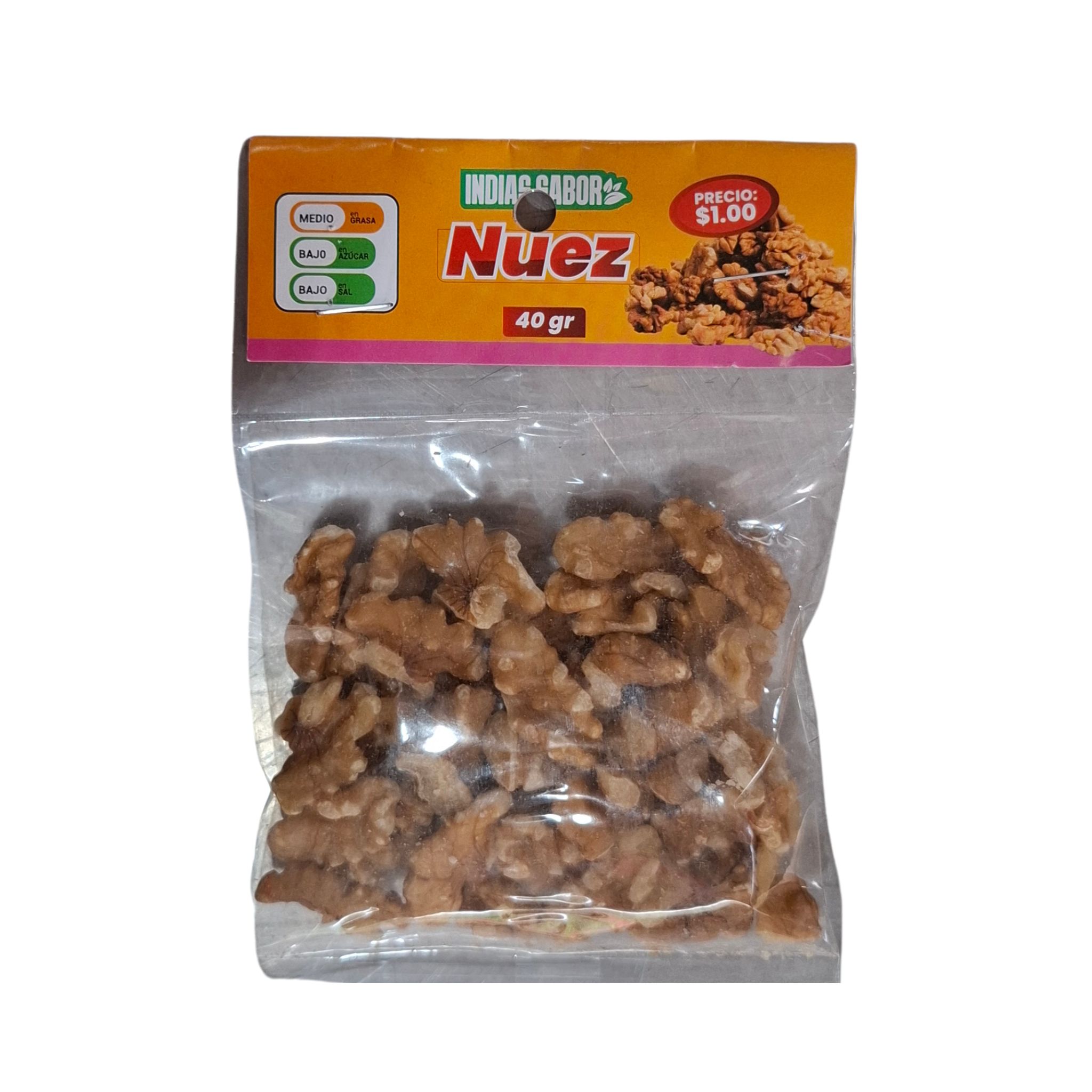 NUEZ 40GR INDIAS SABOR X10 - Mercadomi