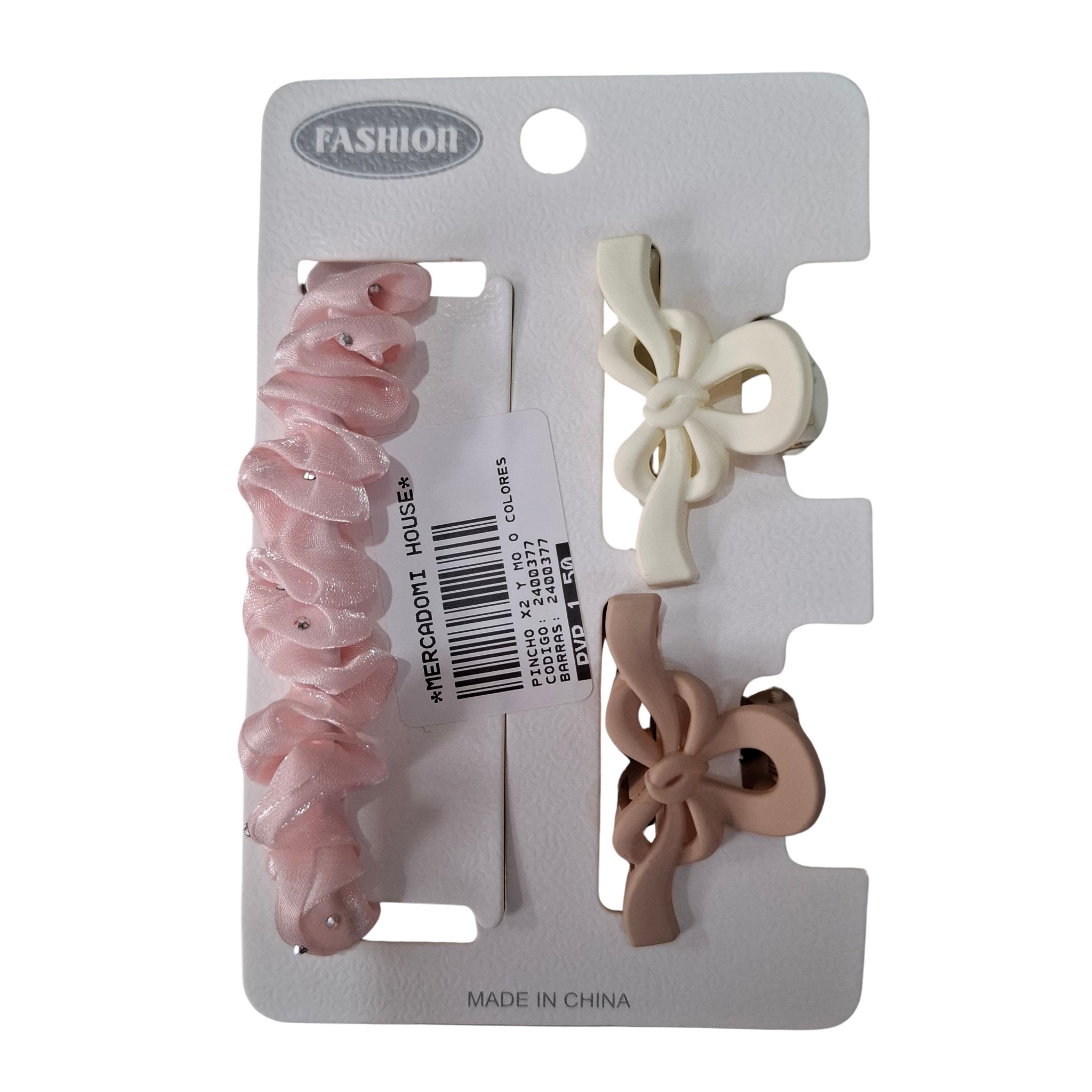 PINCHO X2 Y MOÑO COLORES SURTIDOS 3737-3735 - Mercadomi