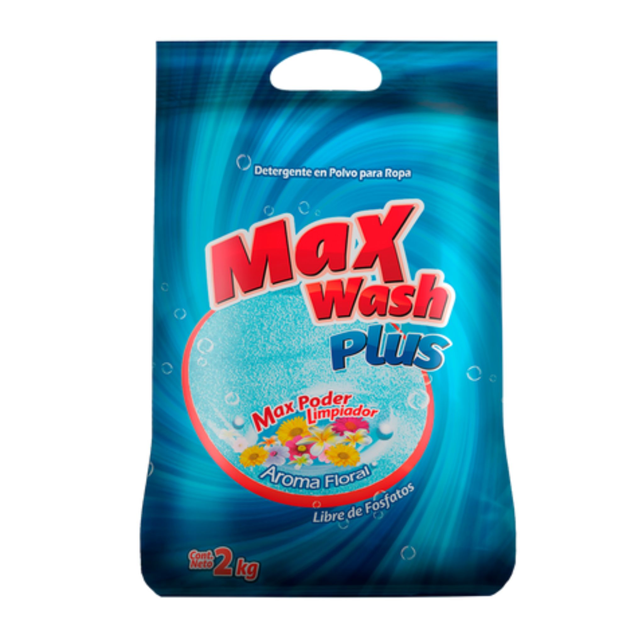 DETERGENTE MAX WASH PLUSAROMA FLORAK 2K POLVO - Mercadomi