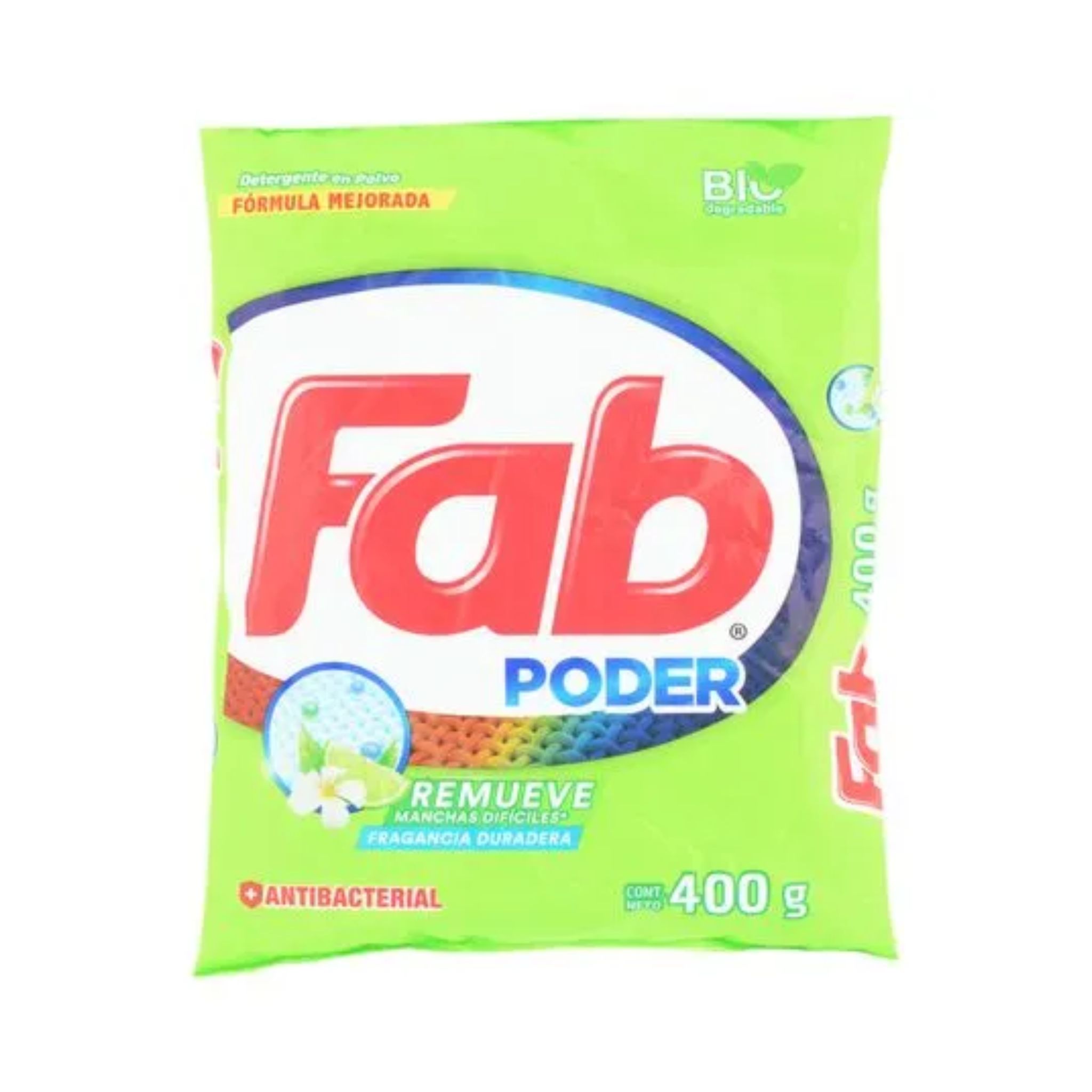 DETERG. POLVO FAB ANTIBACTERIAL 20UX400GR - Mercadomi