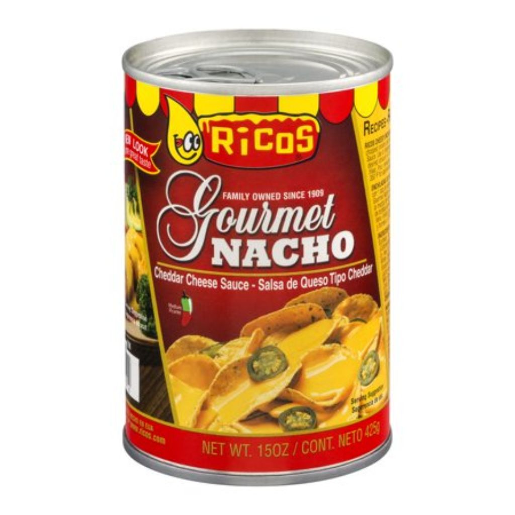 RICOS CHEESE GOURMET NACHO LATA 425G - Mercadomi