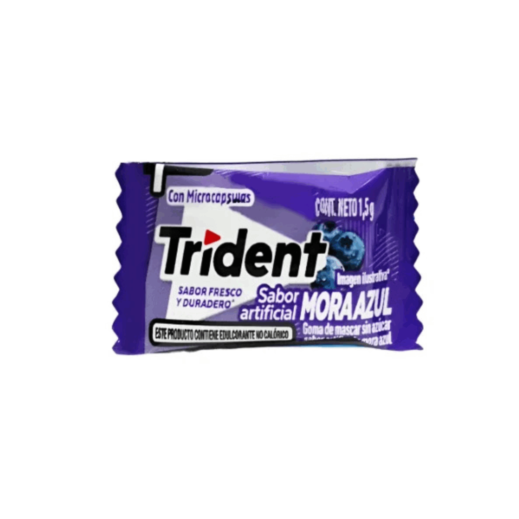 CHICLE TRIDENT MORA AZUL 1.5 G - Mercadomi