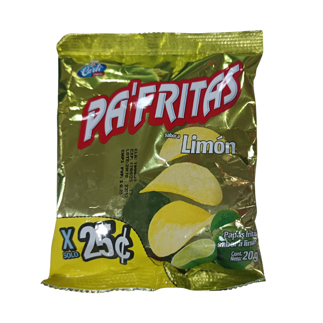 PAPA SABOR LIMON 20G CARLI - Mercadomi